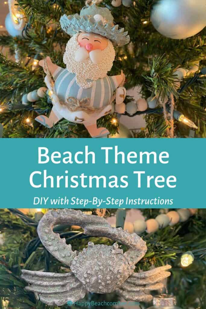 Beach Theme Christmas Tree - with Step-By-Step DIY